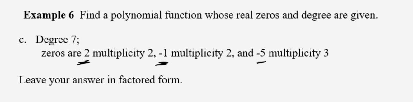 Solved Example 6 Find a polynomial function whose real zeros | Chegg.com