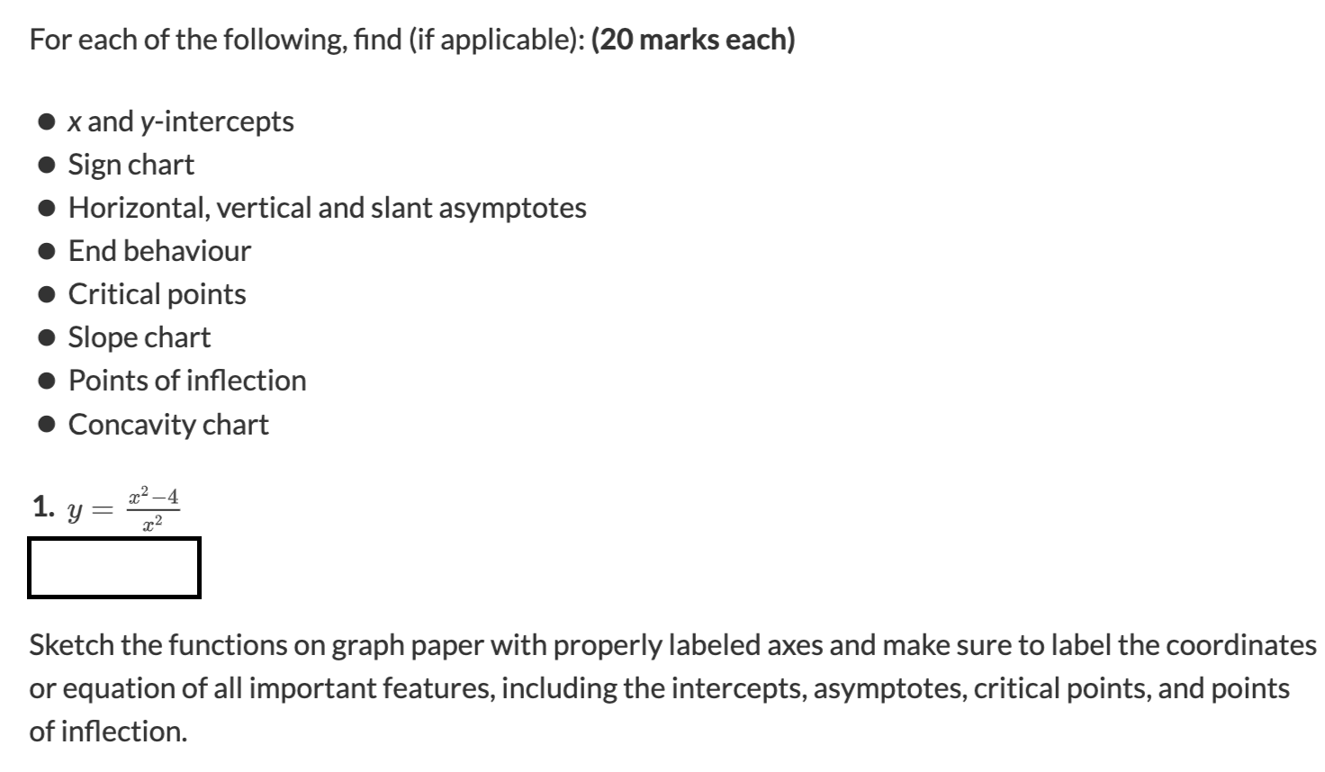 Solved For each of the following, find (if applicable): (20 | Chegg.com