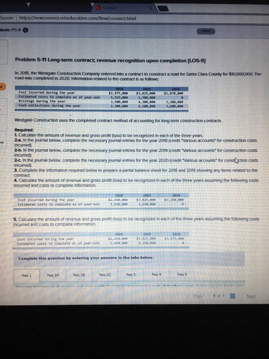 Solved Secure https//newconnect.mhed /connect.html Mode: | Chegg.com