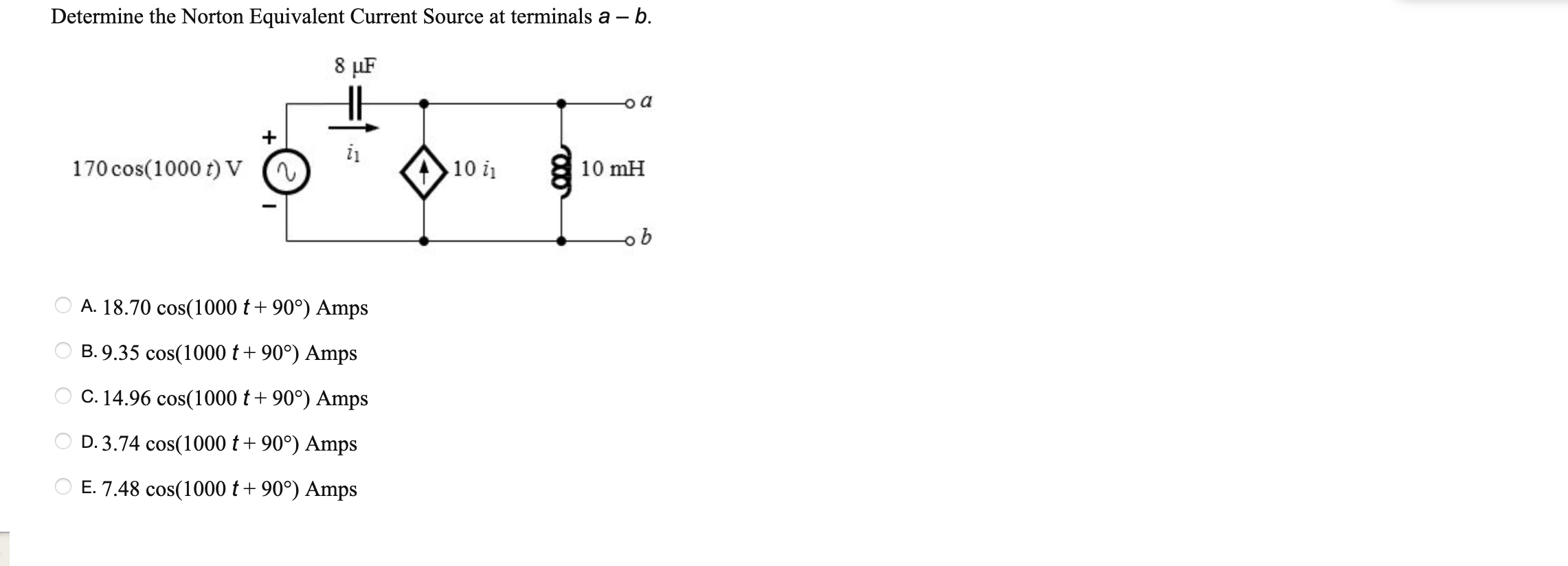 Solved Determine the Norton Equivalent Current Source at | Chegg.com