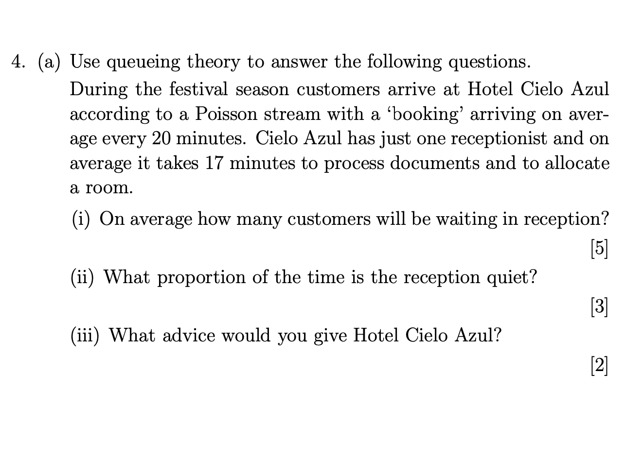 Solved (a) Use queueing theory to answer the following | Chegg.com