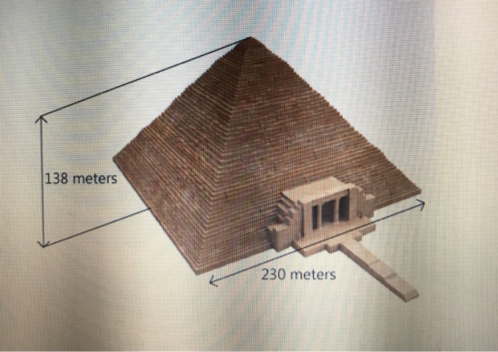 Solved The image shows a reconstruction of a pyramid with a | Chegg.com