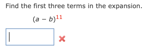 Solved Find the first three terms in the expansion. | Chegg.com