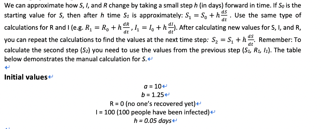 Solved Equations We can model what happens over time using | Chegg.com