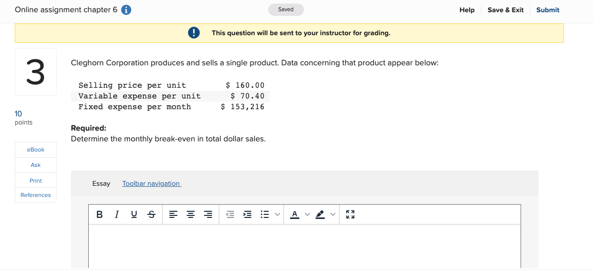 Solved Online assignment chapter 6 i ( This question will be | Chegg.com
