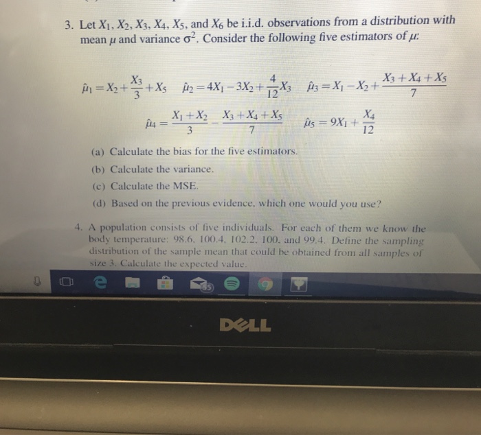 Solved 3. Let Xi, X2, X3, X4, Xs, and Xs be i.i.d. | Chegg.com Solved 3. Let Xi, X2, X3, X4, Xs, and Xs be i.i.d. | Chegg.com