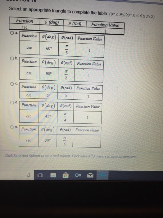 Solved Select an appropriate triangle to complete the table | Chegg.com