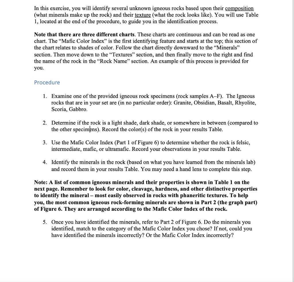 Solved In this exercise, you will identify several unknown | Chegg.com