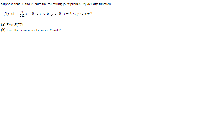 Solved Suppose that X and Y have the following joint | Chegg.com