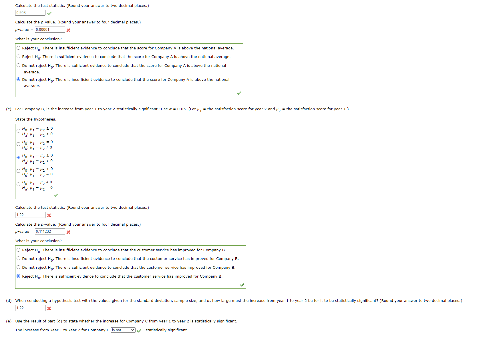 Solved Reject H0. There is sufficient evidence to conclude | Chegg.com