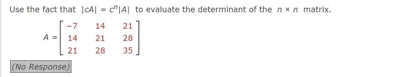 Find the value of k such that A is singular. | Chegg.com
