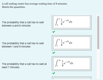 Solved A call waiting center has average waiting time of 8 | Chegg.com