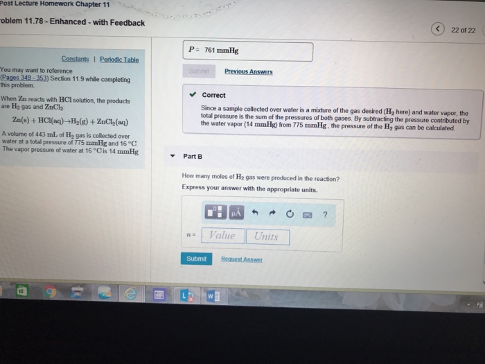 Solved Post Lecture Homework Chapter 11 oblem 11.78- | Chegg.com