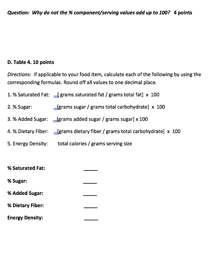 Solved Using the food label from the Chester's Poppers, | Chegg.com
