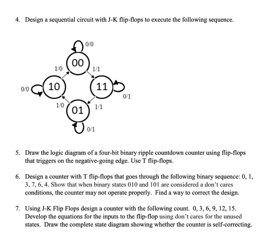 Solved 4 Design A Sequential Circuit With J K Flip Flops To