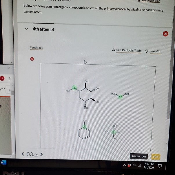 Solved -- Below are some common organic compounds. Select | Chegg.com