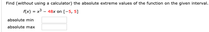 Solved Find (without using a calculator) the absolute | Chegg.com