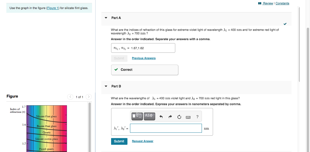 Solved II Review Constants Use the graph in the figure | Chegg.com
