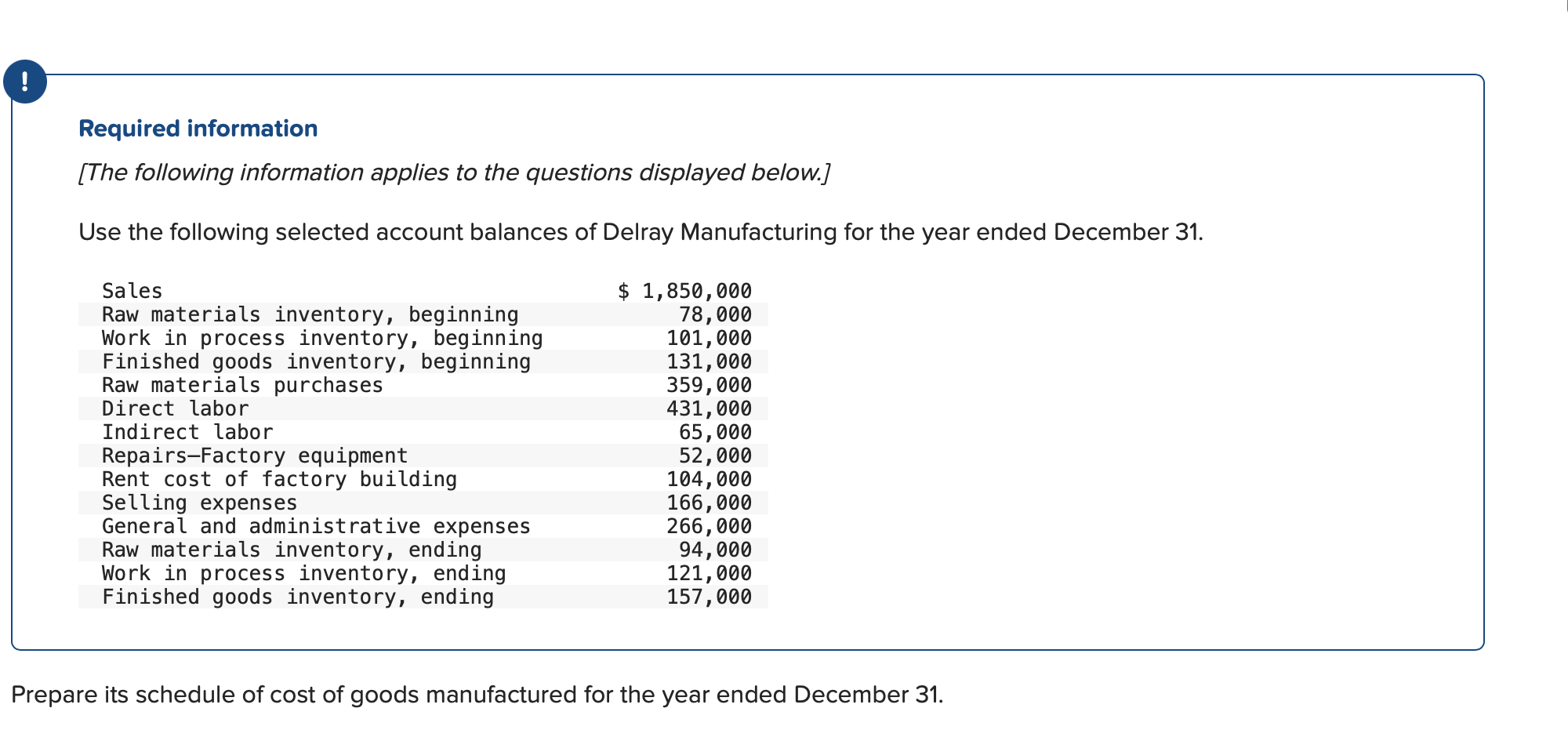 Required information[The following information | Chegg.com
