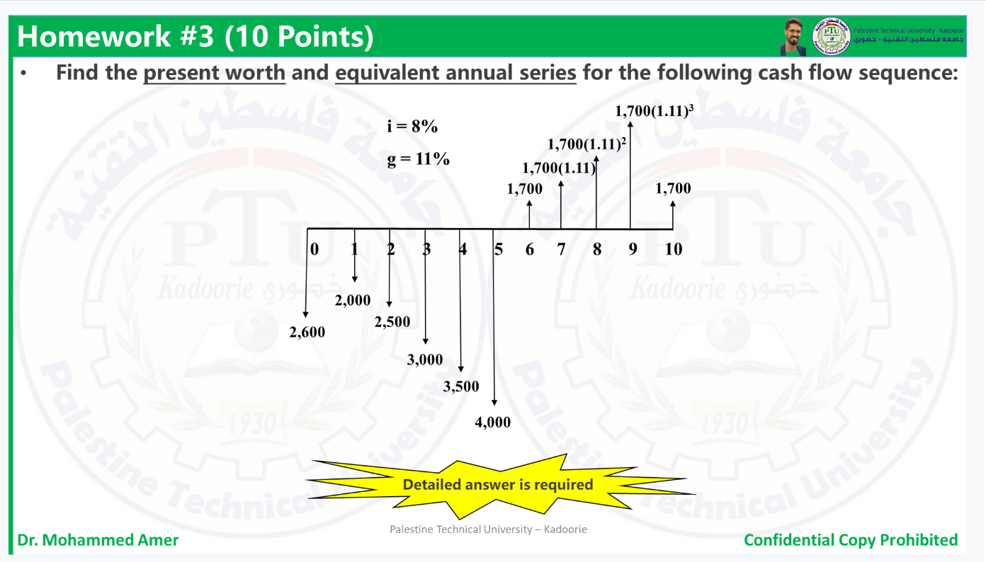 Solved Homework #3 (10 ﻿Points)Find the present worth and | Chegg.com