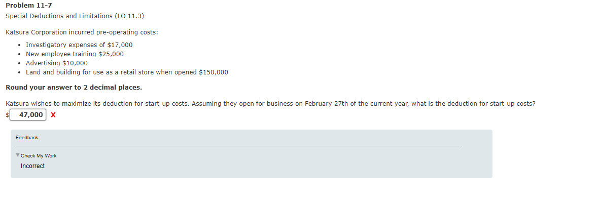 Solved Problem 11-9Special Deductions and Limitations (LO | Chegg.com