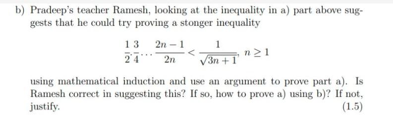 Solved Fundamentals of induction and combinatorics a) | Chegg.com