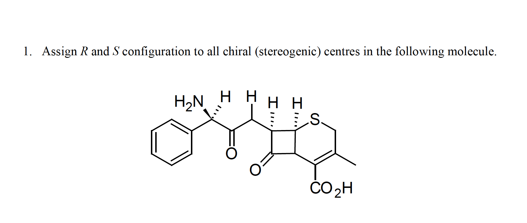 Solved 1. Assign R and S configuration to all chiral | Chegg.com