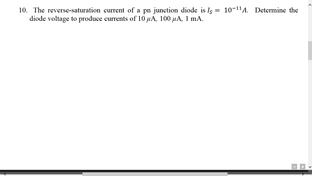 Solved 10. The reverse-saturation current of a pn junction | Chegg.com