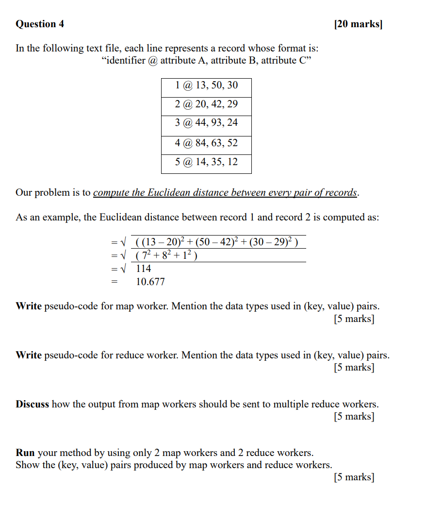 Question 4 20 Marks In The Following Text File 3976