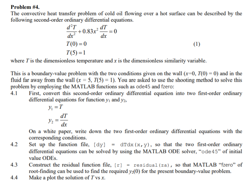 Solved Problem #4. The convective heat transfer problem of | Chegg.com