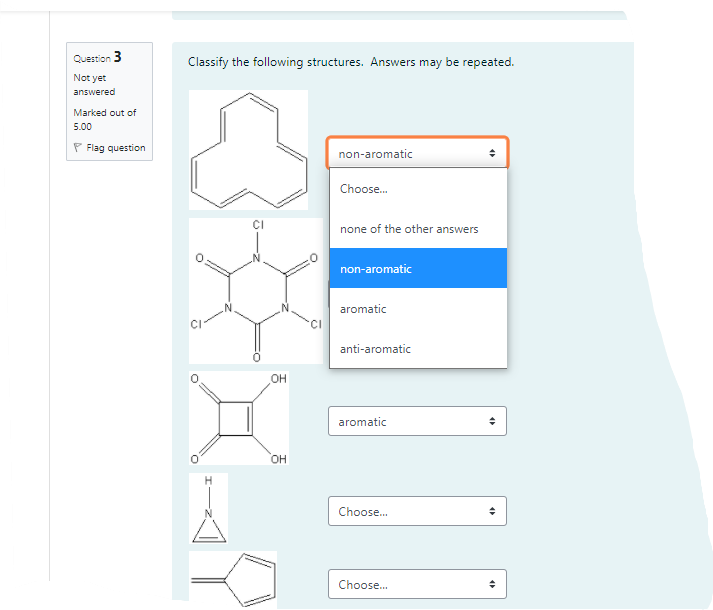 Solved Question 3 Classify the following structures. Answers | Chegg.com