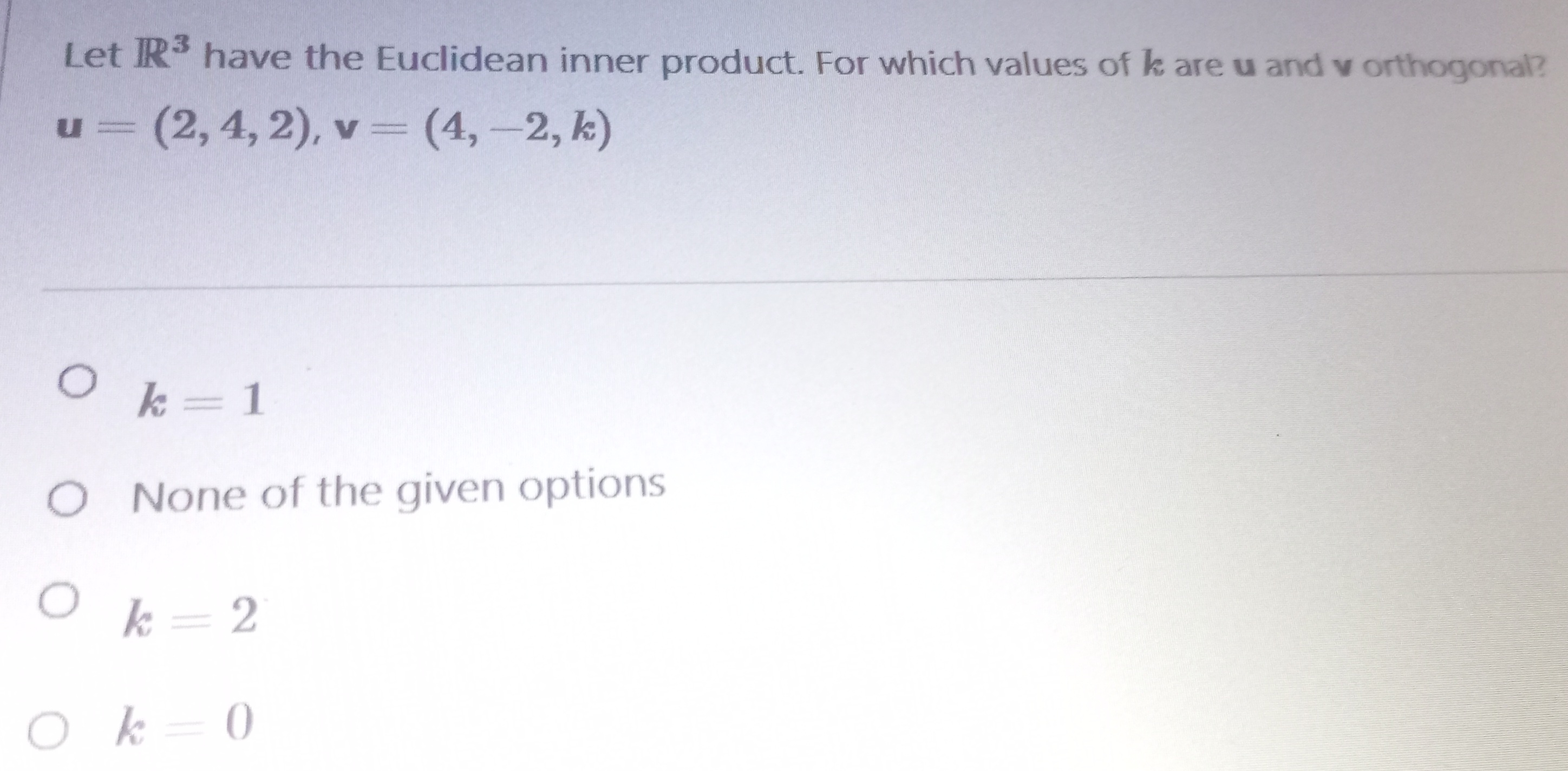 Let R3 have the Euclidean inner product. For which | Chegg.com