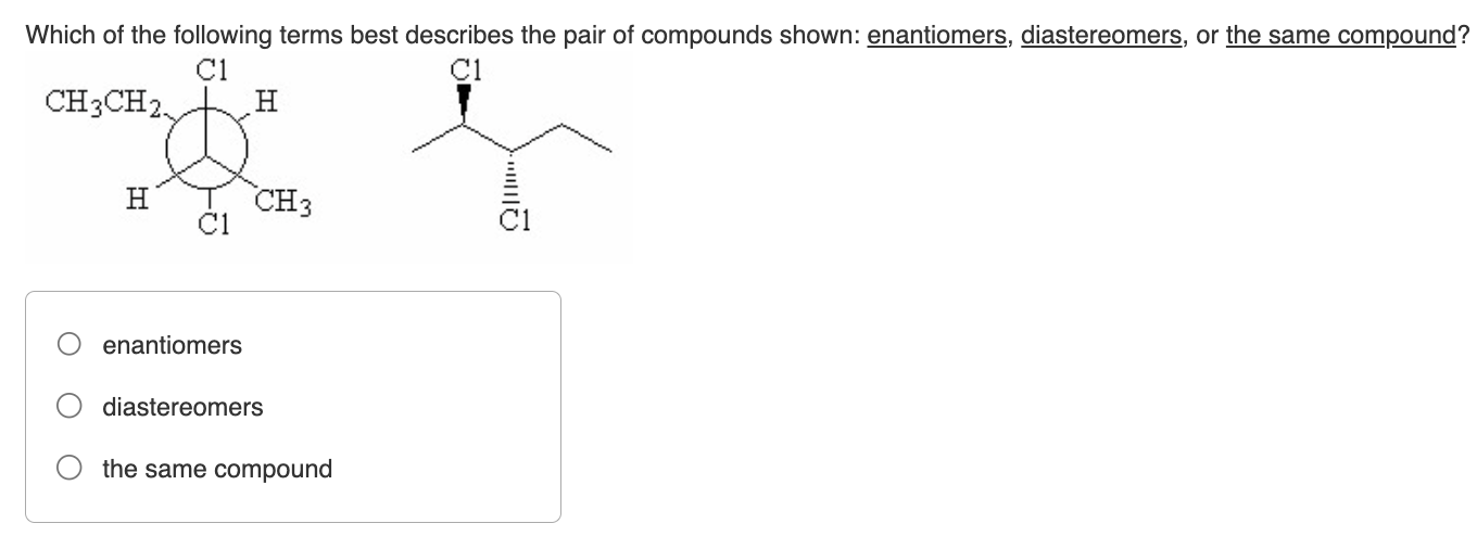 Solved Which of the following terms best describes the pair | Chegg.com
