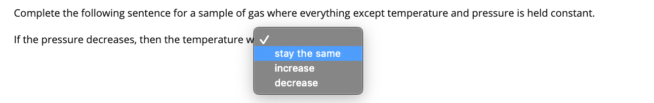 Solved Complete the following sentence for a sample of gas | Chegg.com