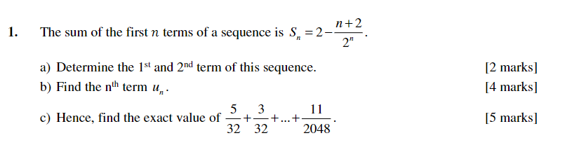 Solved The sum of the first n terms of a sequence is | Chegg.com