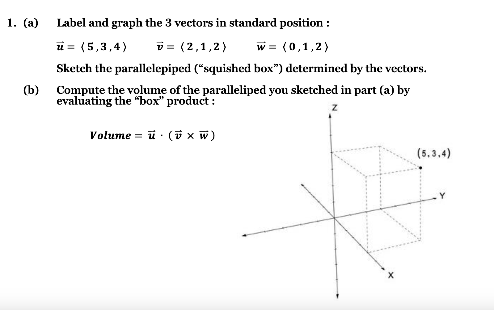 Solved (a) Label and graph the 3 vectors in standard | Chegg.com