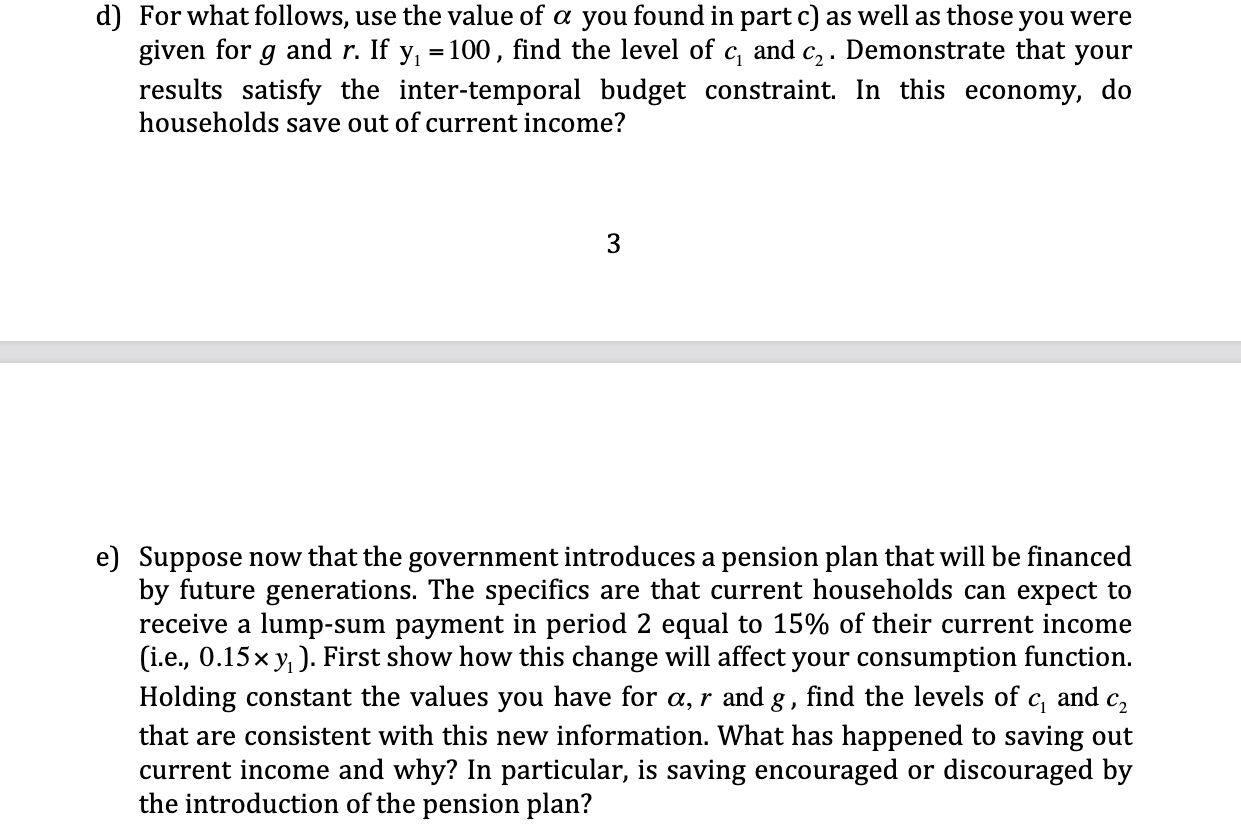 Solved Question 2: Determining consumption (35 Marks) For | Chegg.com