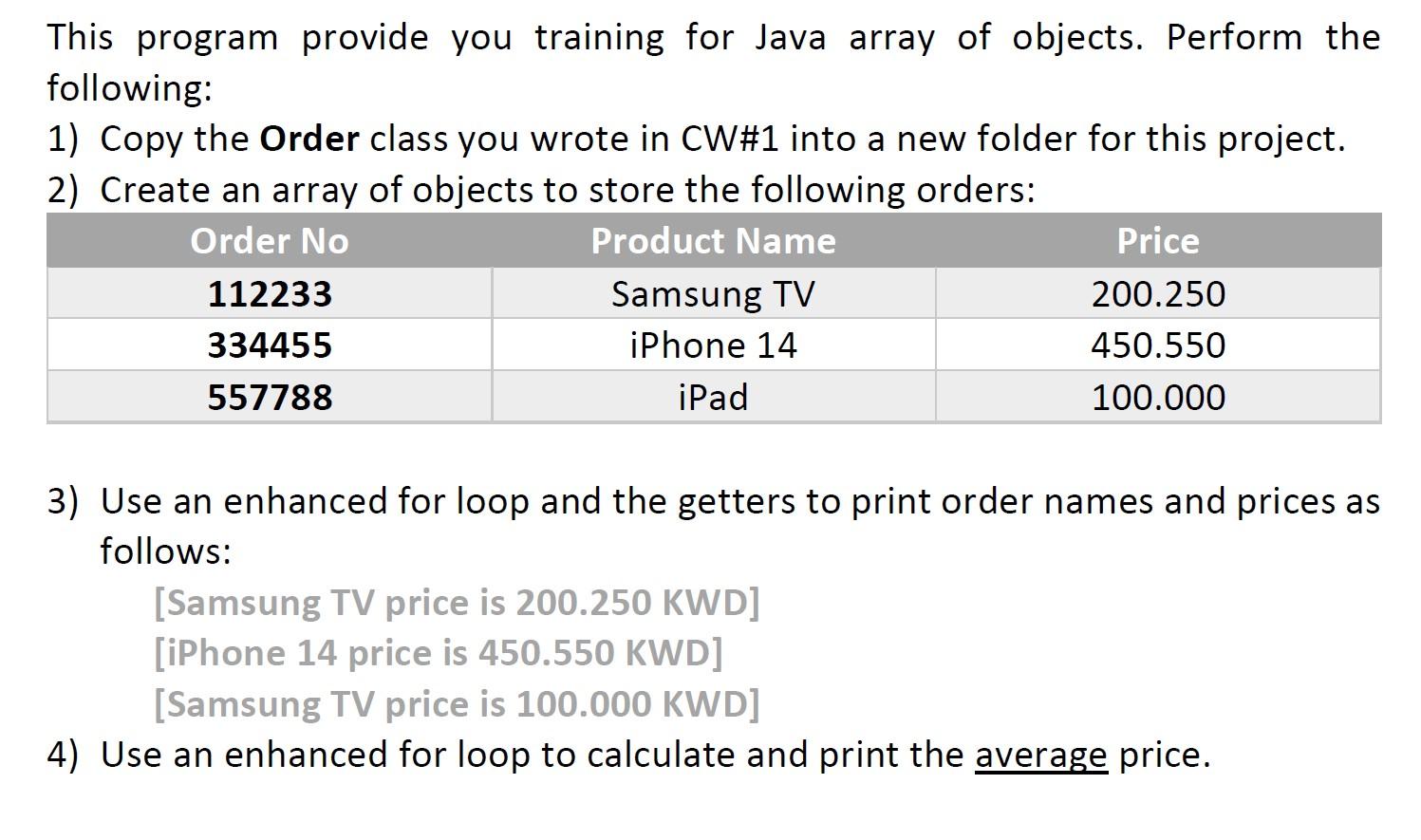 Solved 』 Order.java × Main.java2.1. Use the scanner class to | Chegg.com