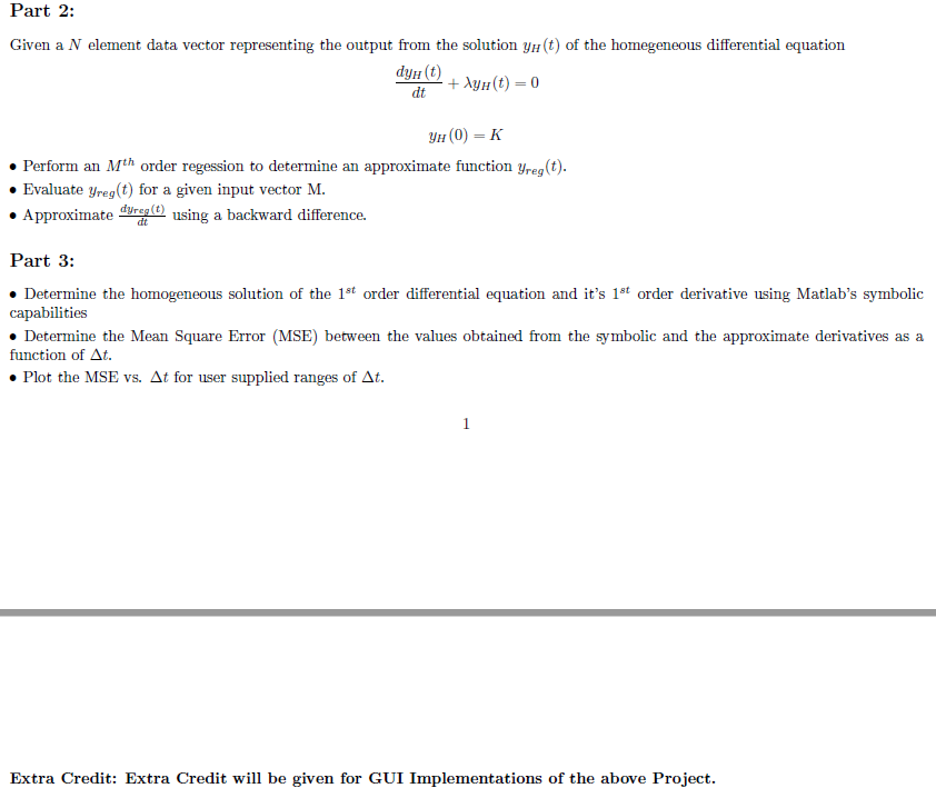 Part 2: Given a N element data vector representing | Chegg.com