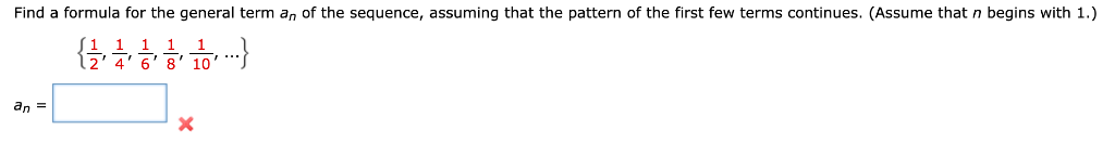 Solved Find a formula for the general term an of the | Chegg.com