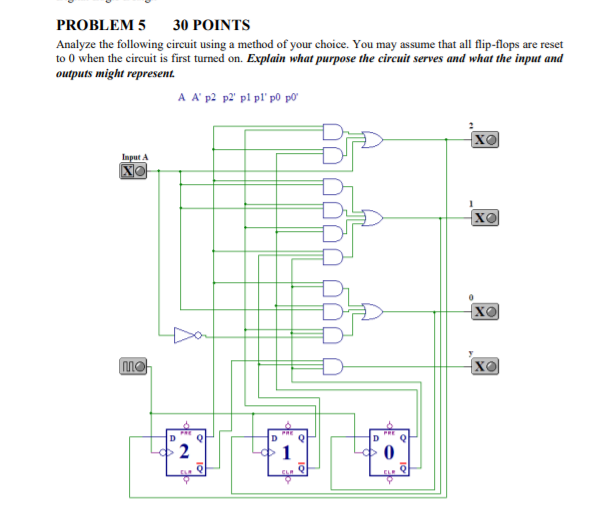 Solved PROBLEM 5 30 POINTS Analyze the following circuit | Chegg.com