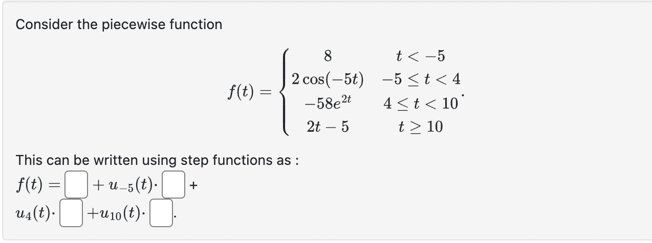 Solved Consider the piecewise function | Chegg.com
