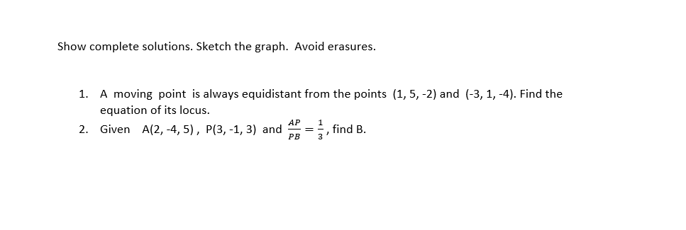 Solved Show complete solutions. Sketch the graph. Avoid | Chegg.com