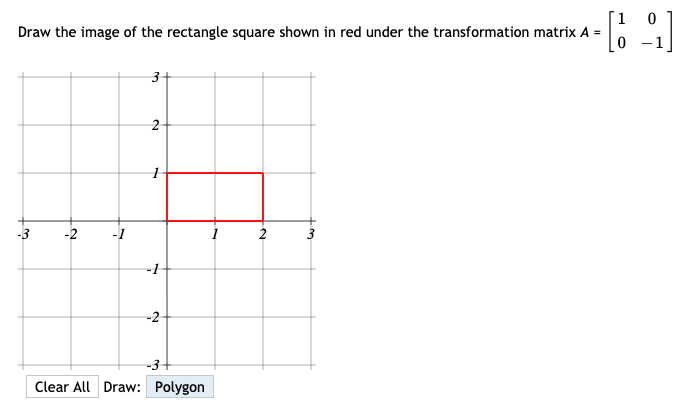 Solved Draw the image of the unit square (shown in green) | Chegg.com