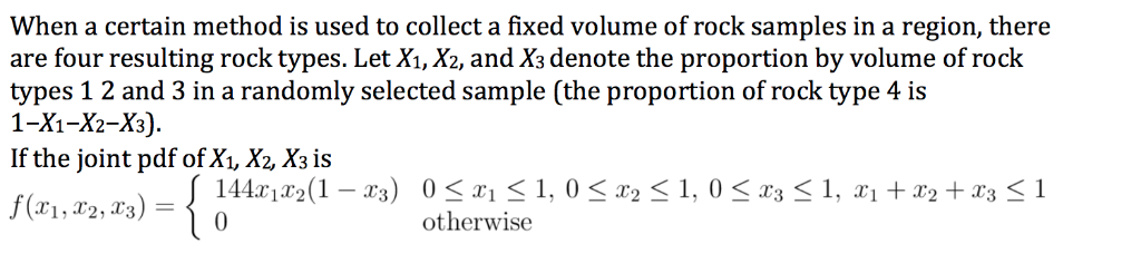 Solved 1) Compute the joint marginal density function of X1 | Chegg.com