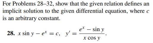 Solved For Problems 28–32, show that the given relation | Chegg.com