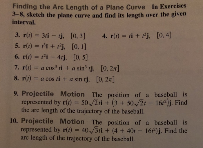 Solved Finding the Arc Length of a Plane Curve In Exercises | Chegg.com