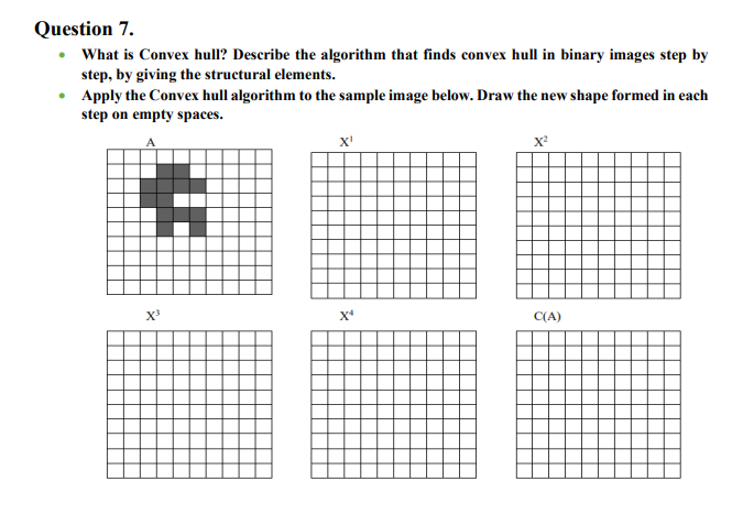 Solved Question 7. What is Convex hull? Describe the | Chegg.com