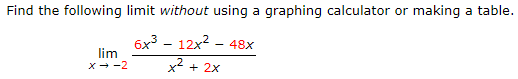 Solved Find the following limit without using a graphing | Chegg.com