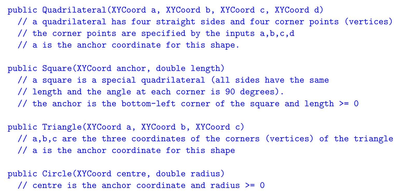 Solved In this problem, you are provided with a Shape class | Chegg.com